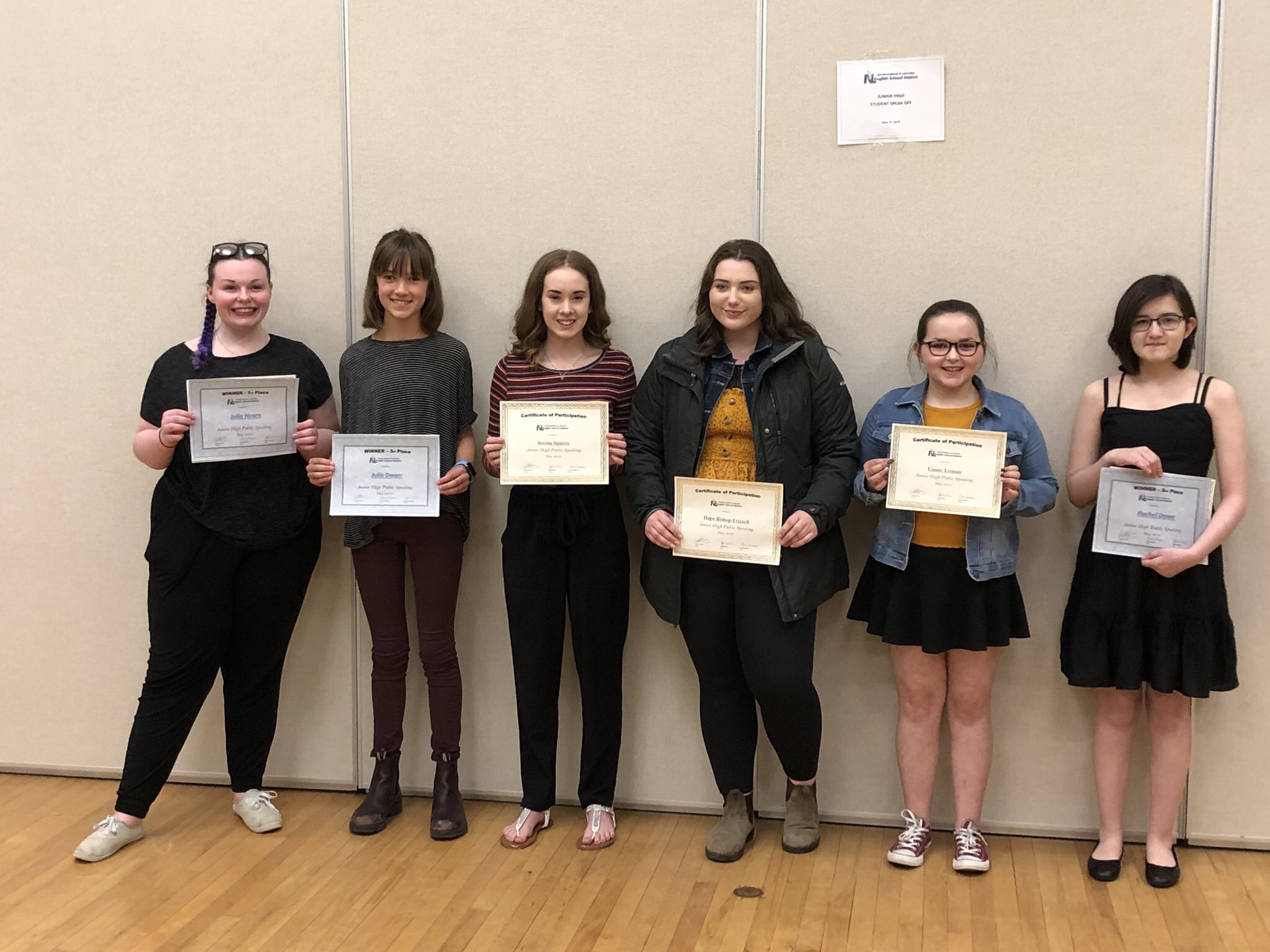Public Speaking Winner! – Macdonald Drive Junior High